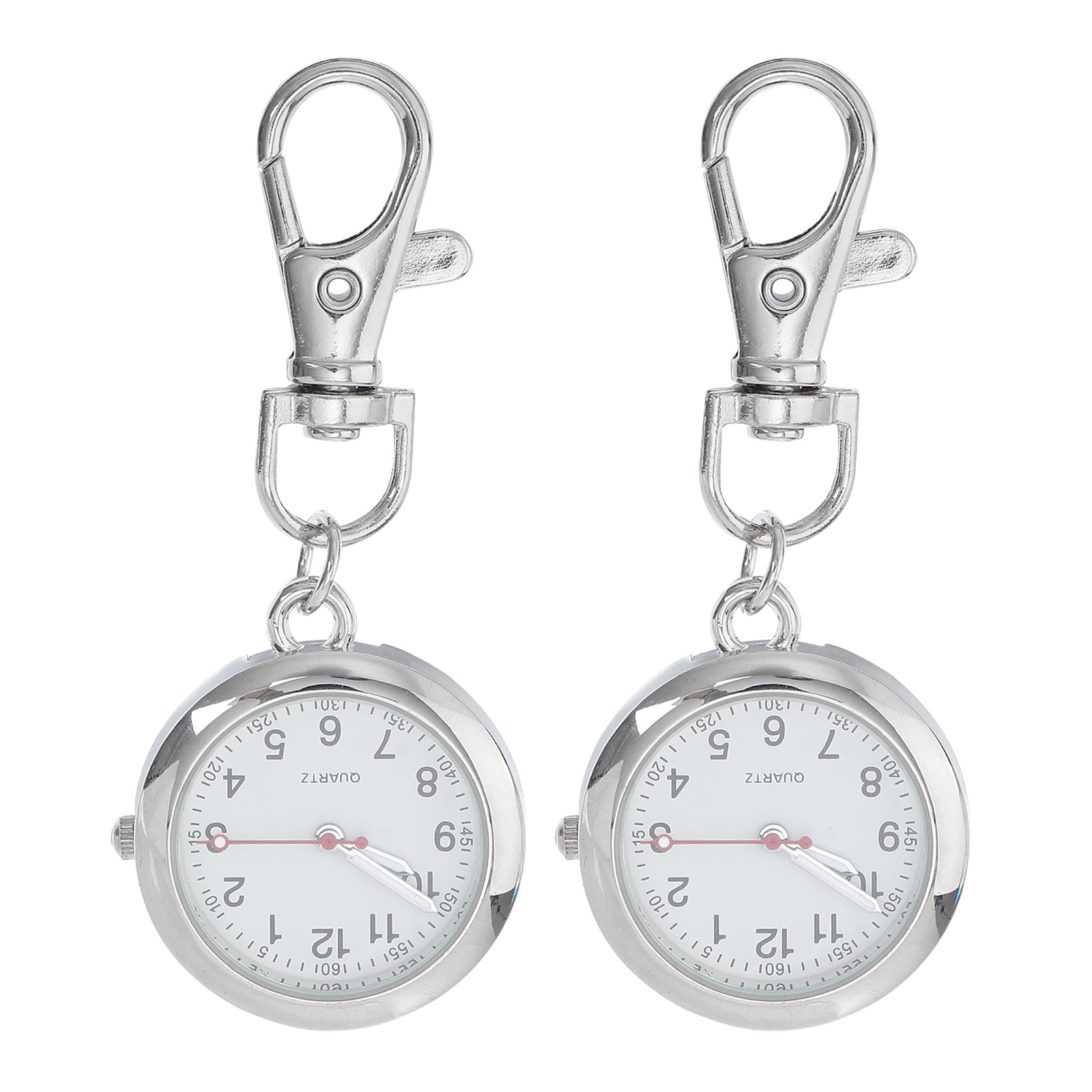 2 Pcs Pocket Watch Fob Watches for Nurses Digital Stylish Keychain ...