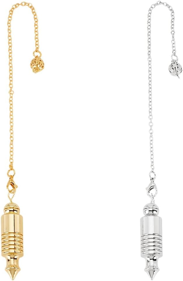 2 Pcs Pointed Dowsing Pendulum Metal Pendulums for Dowsing Spiritual Pointed Pendant Pendulum ...