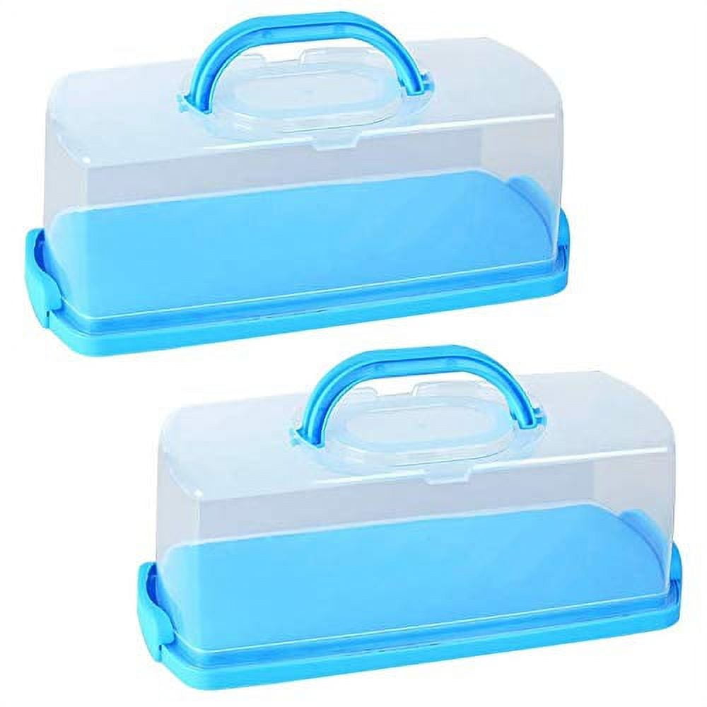 2 Pcs Portable Bread Box, 13-inch Translucent Dome, Food Storage for ...