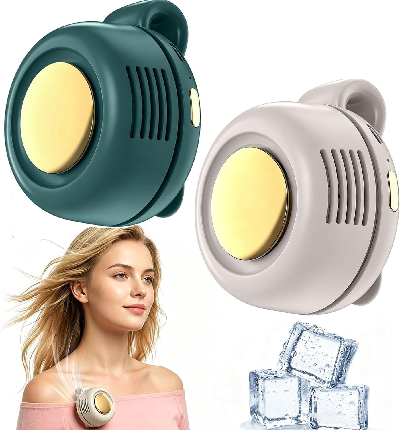 2 Pcs Portable Silent Mini Bladeless Electric Fan, 360 ° Rotatable ...