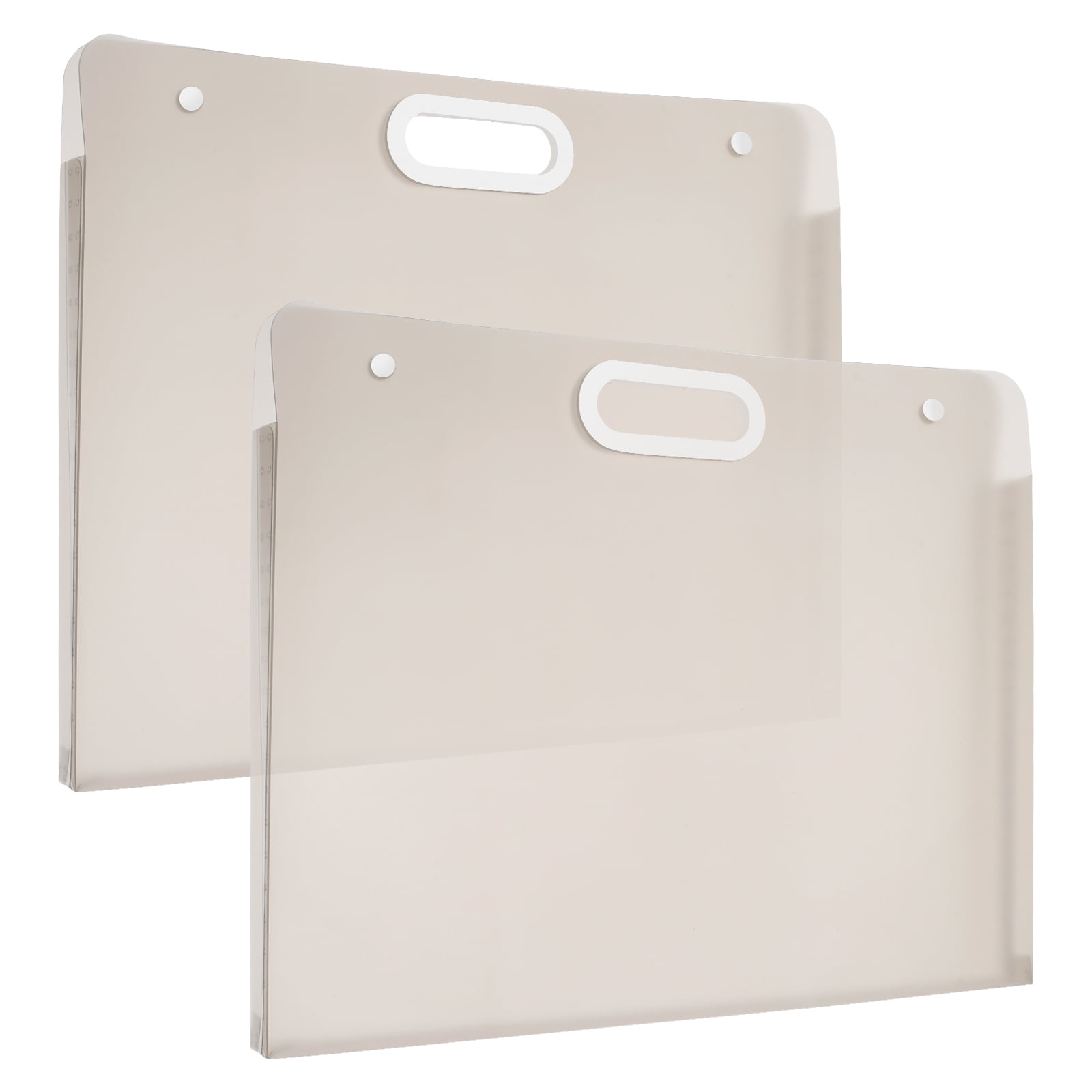 2 Pcs Portfolio Folder for Artwork Reusable Plastic Art Portfolio ...