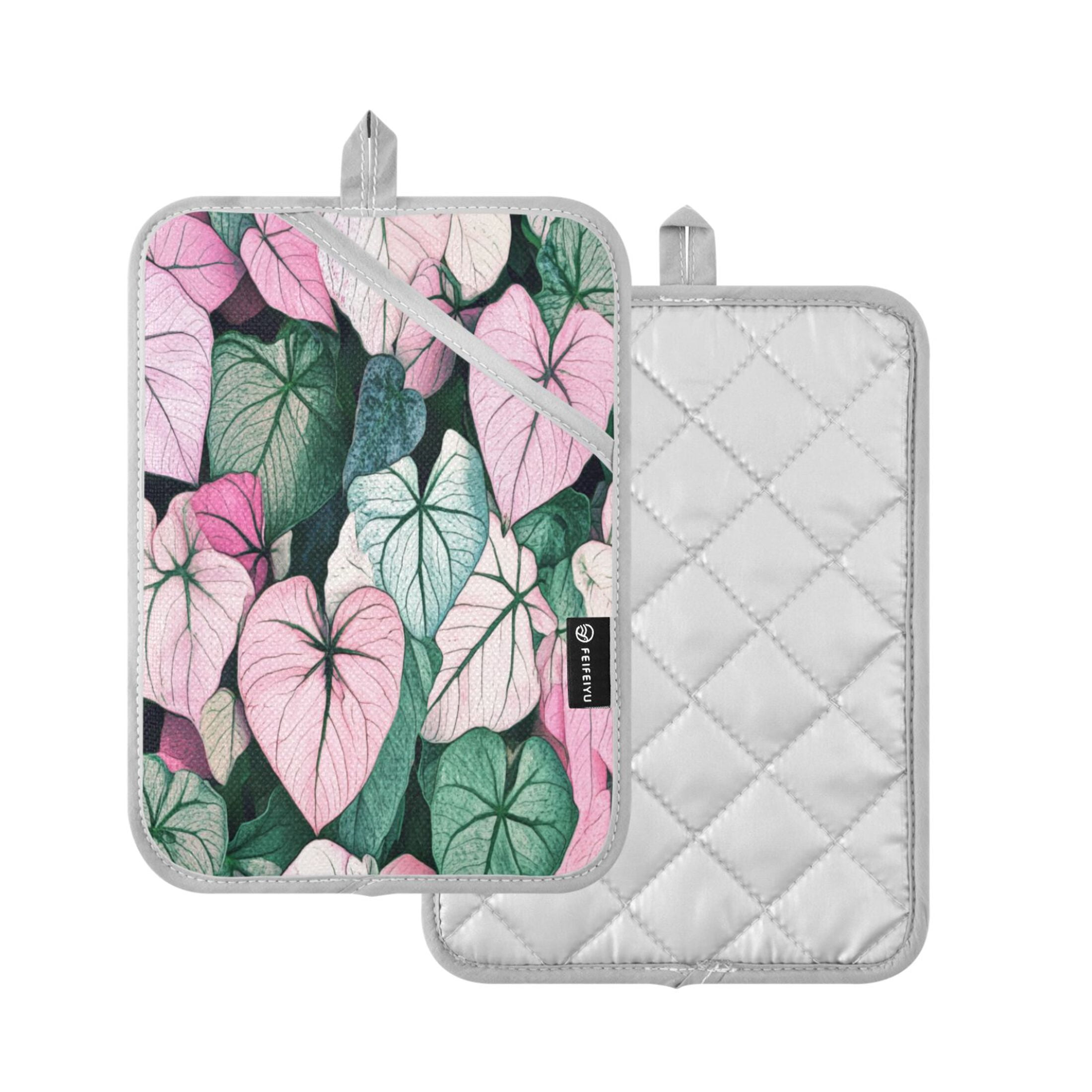 2 Pcs Pot Holders Sets Oven Mitts Square Potholders Oven Hot Pads Heat ...
