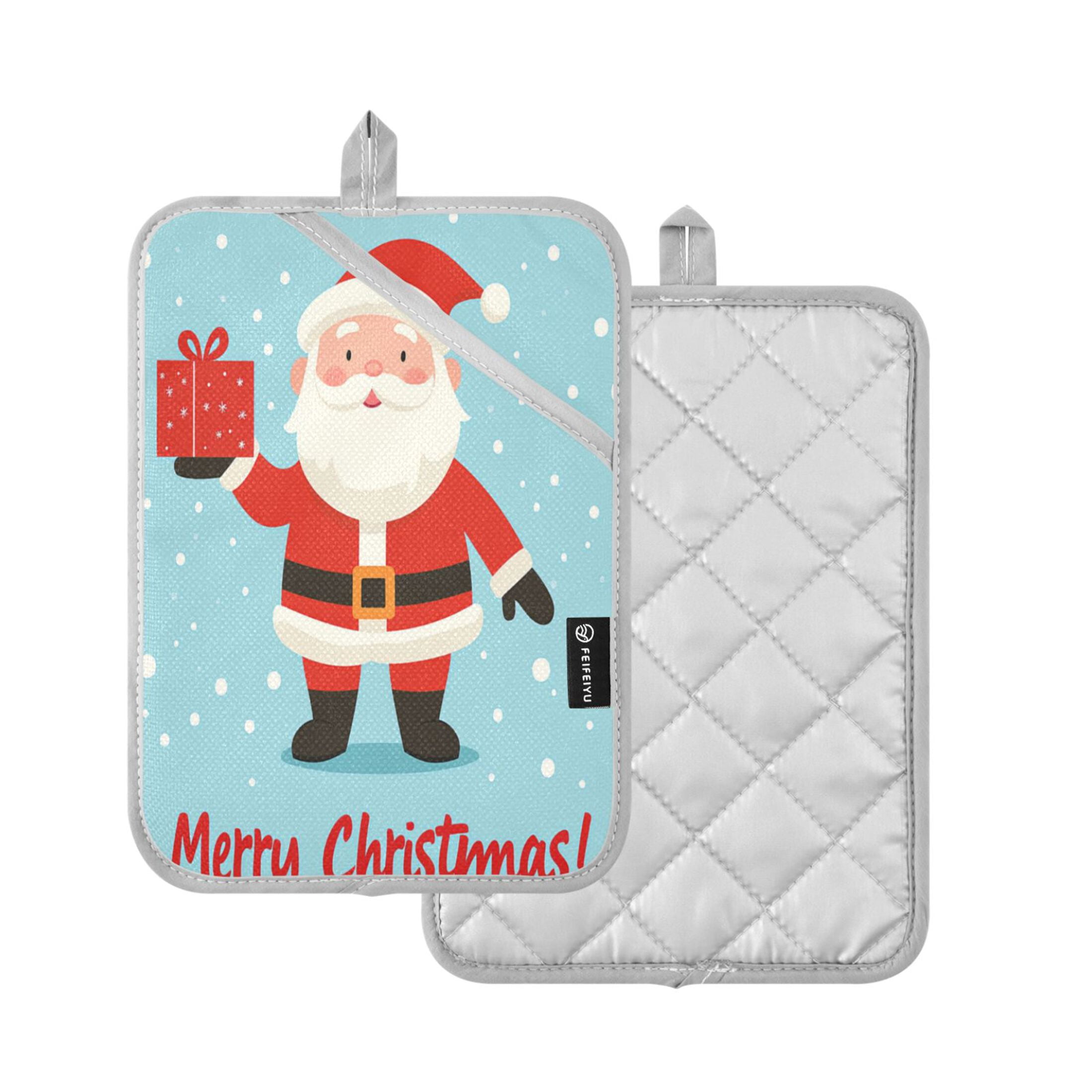 2 Pcs Pot Holders Sets Oven Mitts Square Potholders Oven Hot Pads Heat ...