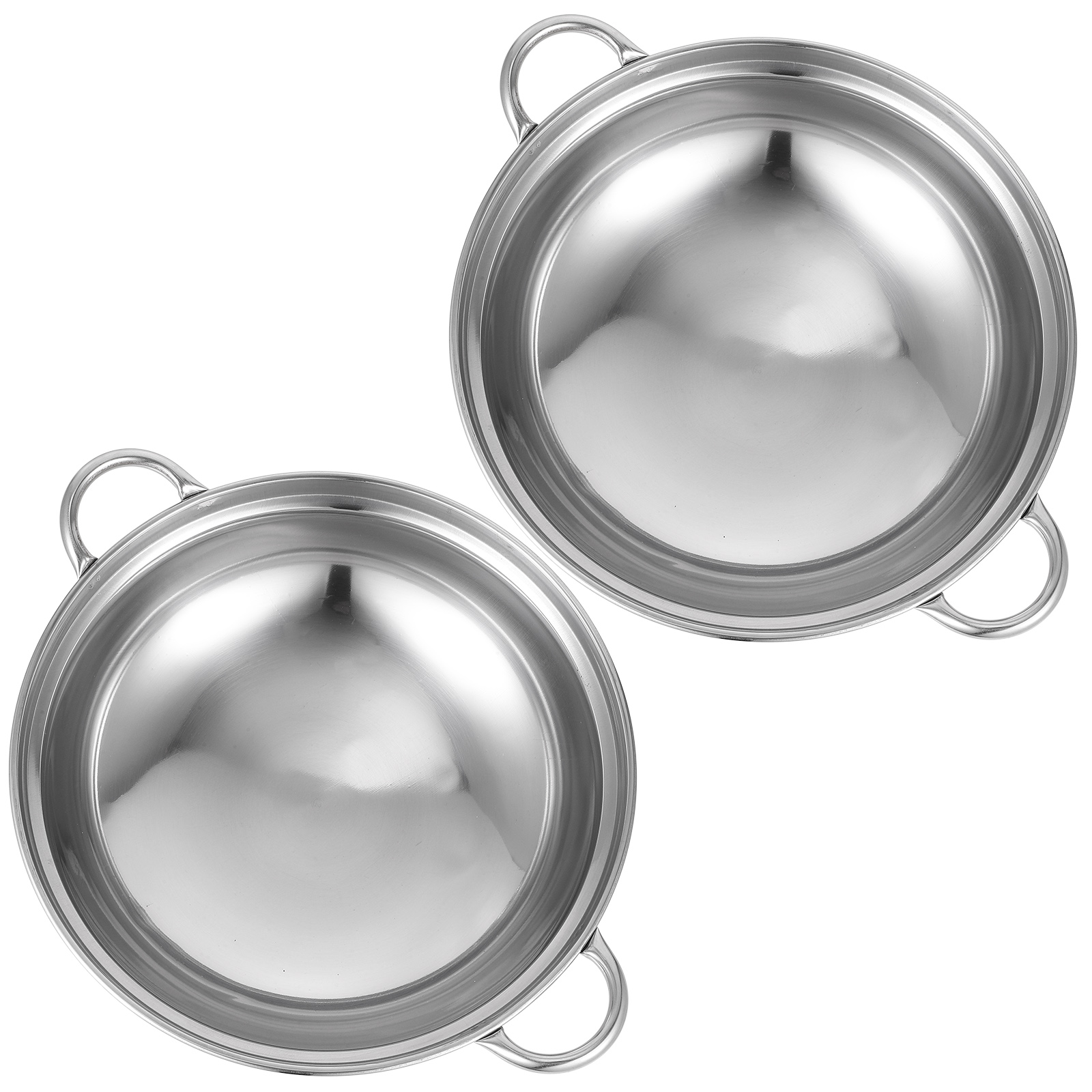 2 Pcs Pot Hot Small Cooking Pots Baking Pans Roasting Wok Non-stick ...