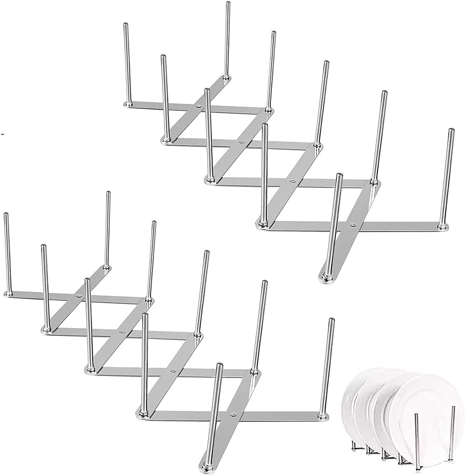 2 Pcs Pot Lid Holder Stainless Steel Pot Lid Organiser Adjustable Pot ...