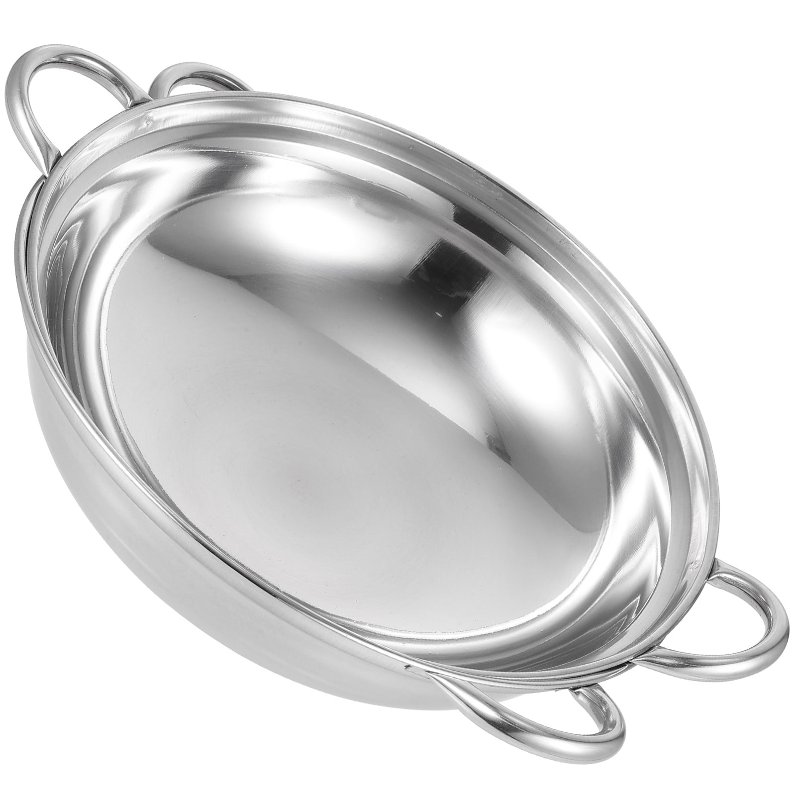 2 Pcs Pot Pow Pan Baking Pans Wok Work Individual Stainless Steel ...