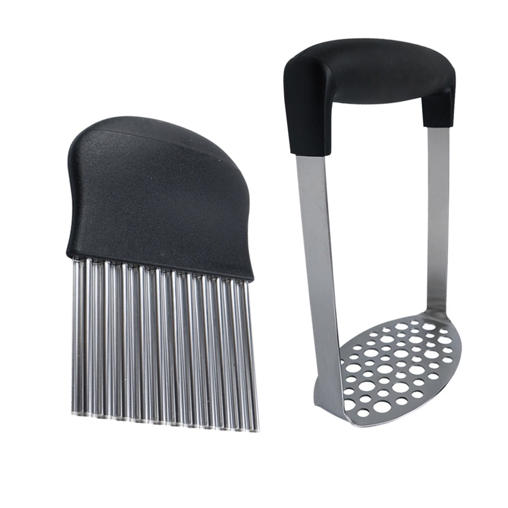 2 Pcs Potato Wedge Cutter Mincer Stainless Steel Press Manual Masher ...