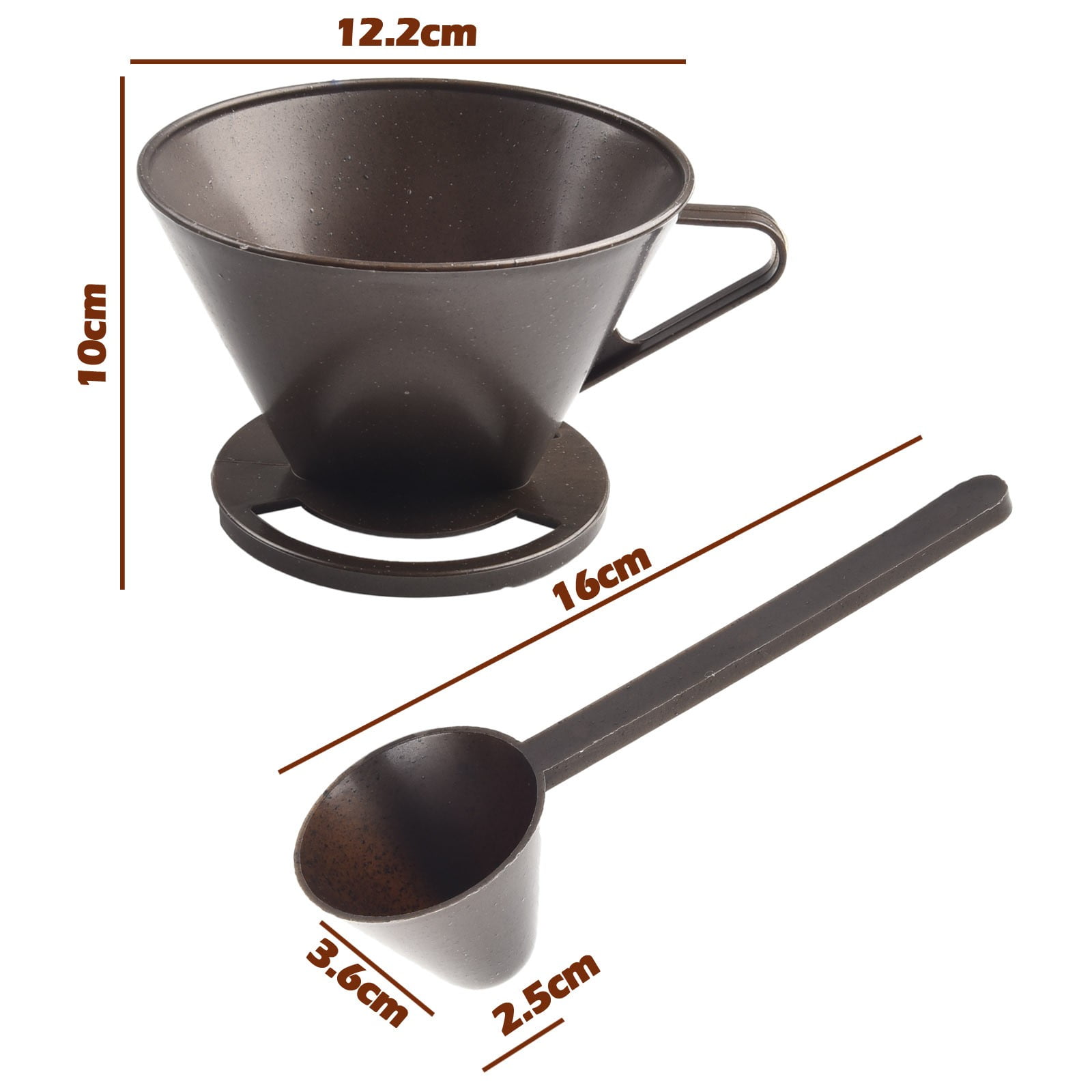 2 Pcs Pour-Over Coffee Brewing Filter Cone Set Coffee Filter Screen ...