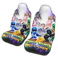 2 Pcs Power Team Ran-,Ger2 Car Seat Covers Cartoon Car Interior Seat ...