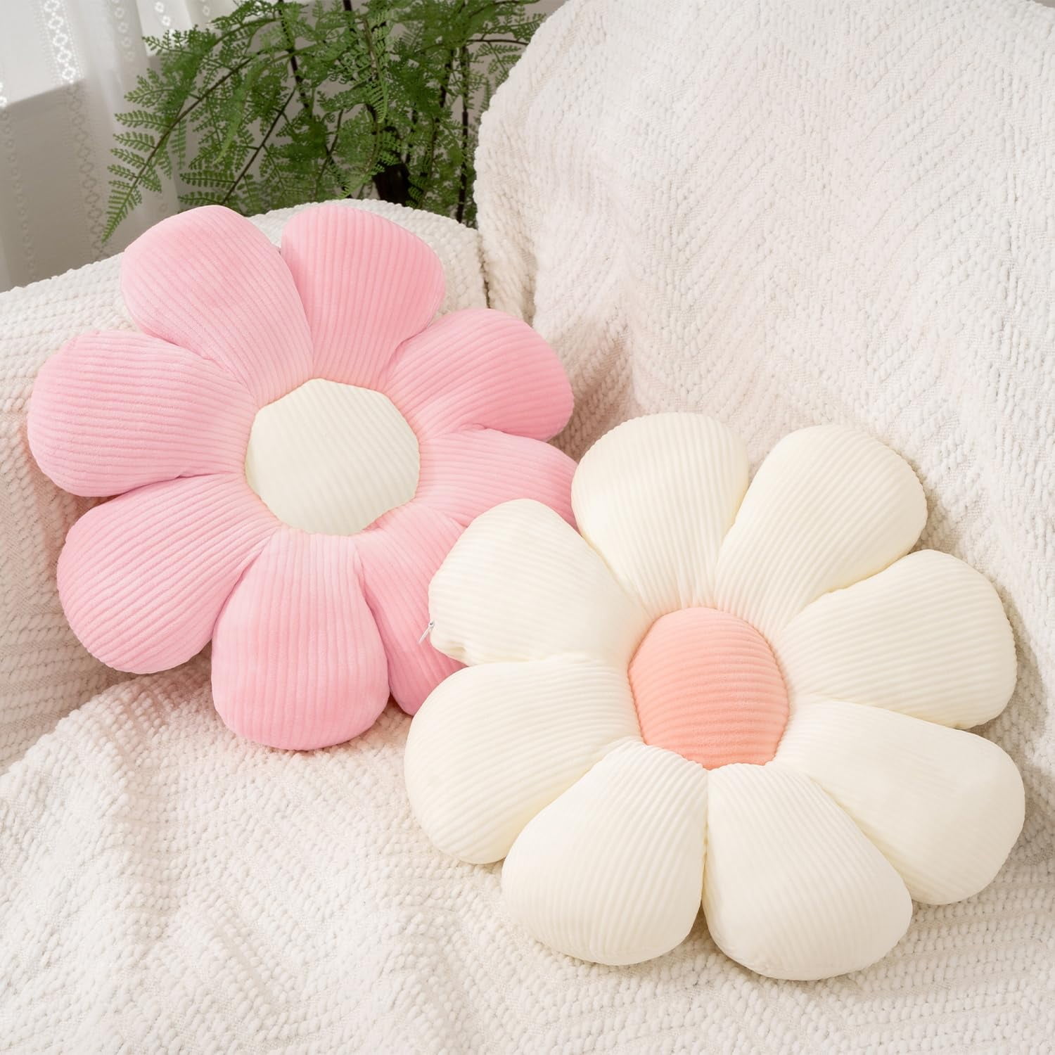 2 Pcs Preppy Pillow Flower Throw Pillows for Aesthetic Room Decor ...