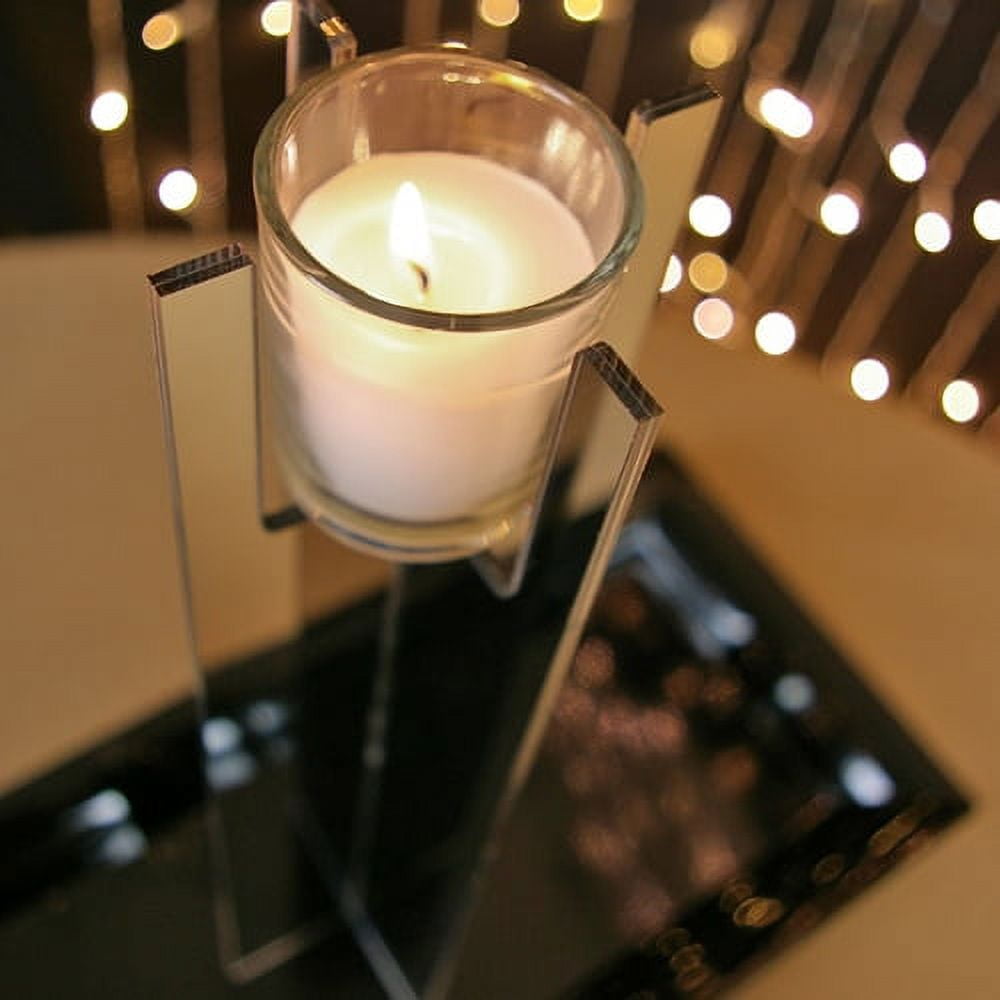 2 Pcs Prom Lights Large Mirrored Acrylic Votive Candle Holder ...