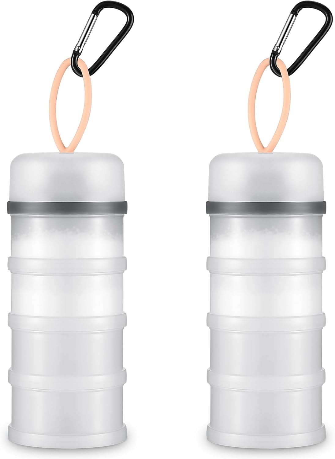 2 Pcs Protein Powder Container with Funnels Stand, 4 Stackable ...