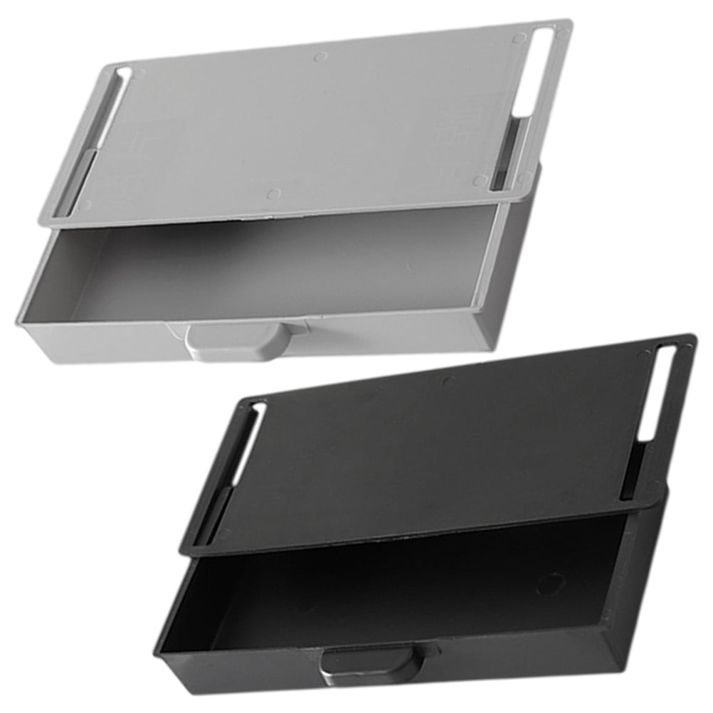 2 Pcs Punch Free Storage Box Plastic Drawers under Shelf Desk ...