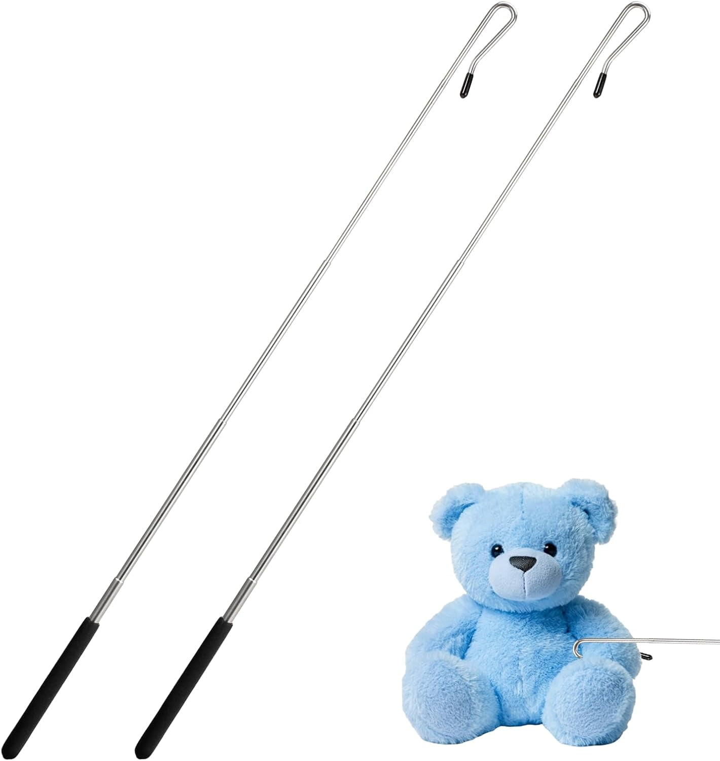 2 Pcs Puppet Handles Arm Control Rod 8-21 inch Adjustable Metal Puppet ...