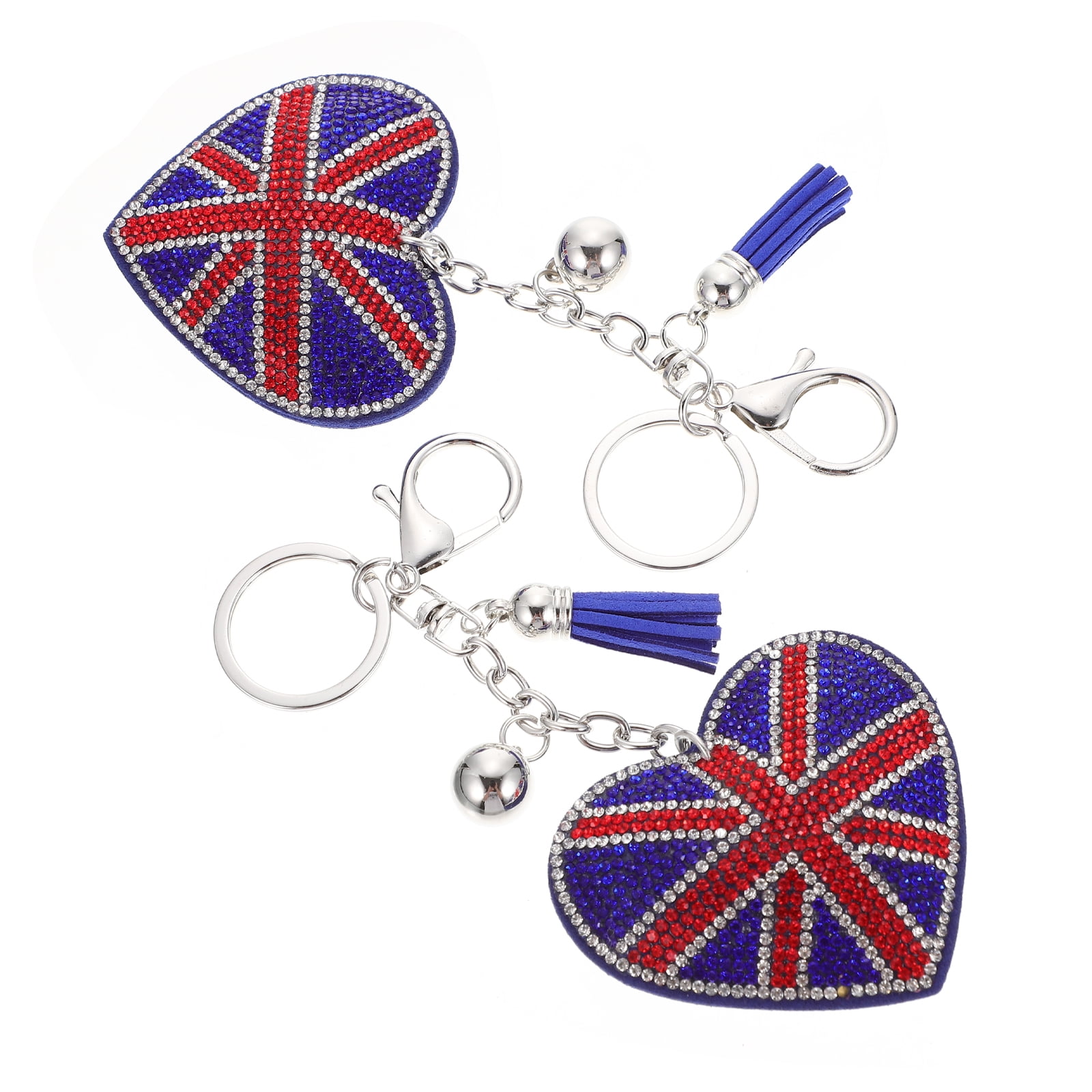 2 Pcs Purse Hanging Keychain British Gifts Women Plush Holder Miss ...