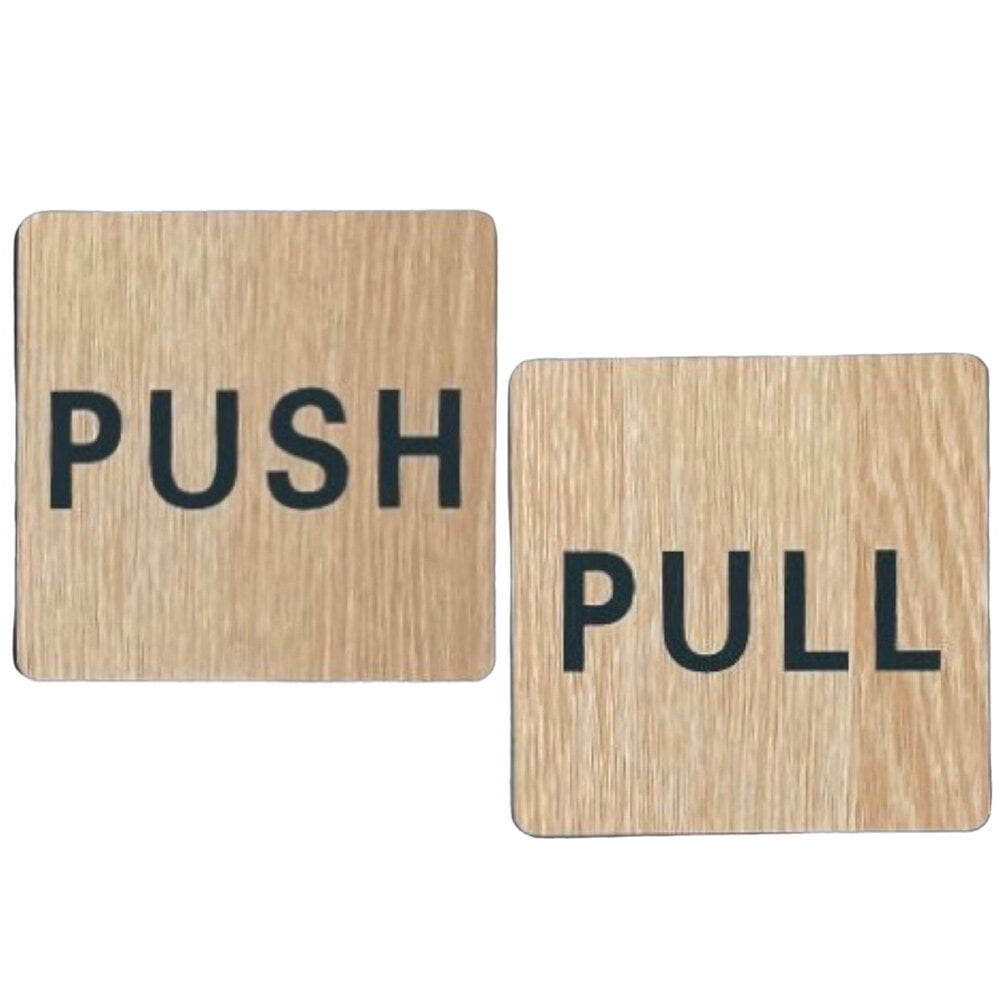 2 Pcs Push Pull Door Signs Stickers Push-pull Signage and Office ...