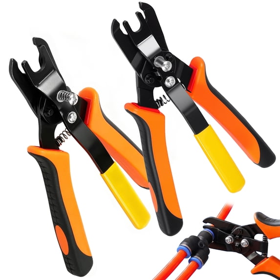 2 Pcs Push to Connect Fittings Air Line Disconnect Tool Kit Push ...