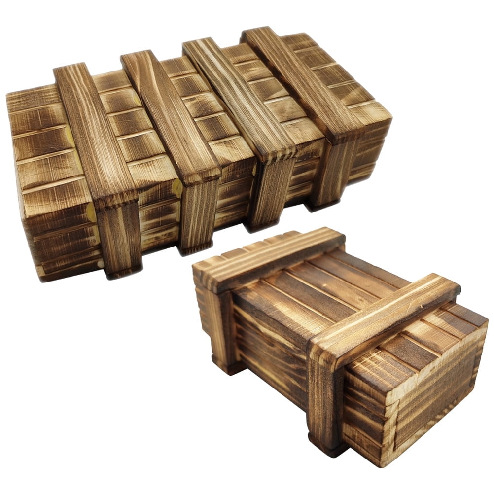 2 Pcs Puzzle Boxes with Hidden Compartments Christmas Gofts Puzzle ...