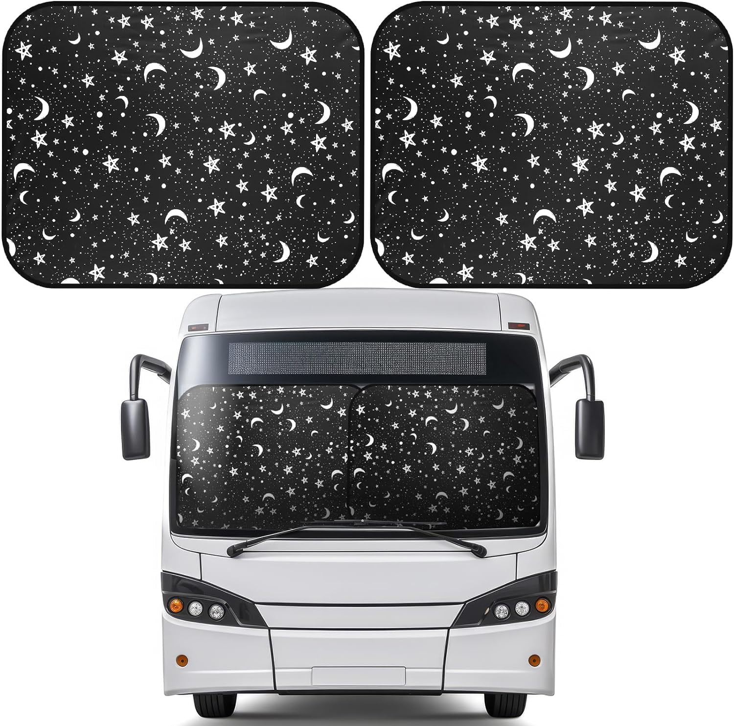 2 Pcs RV Windshield Sun Shade Foldable RV Window Covers for Car ...