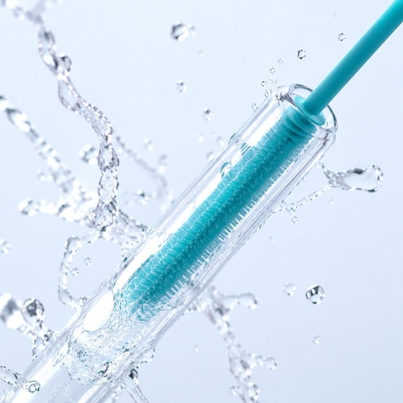 2 Pcs Rabbit Design Silicone Straw Cleaner Brush, Flexible Pipe ...