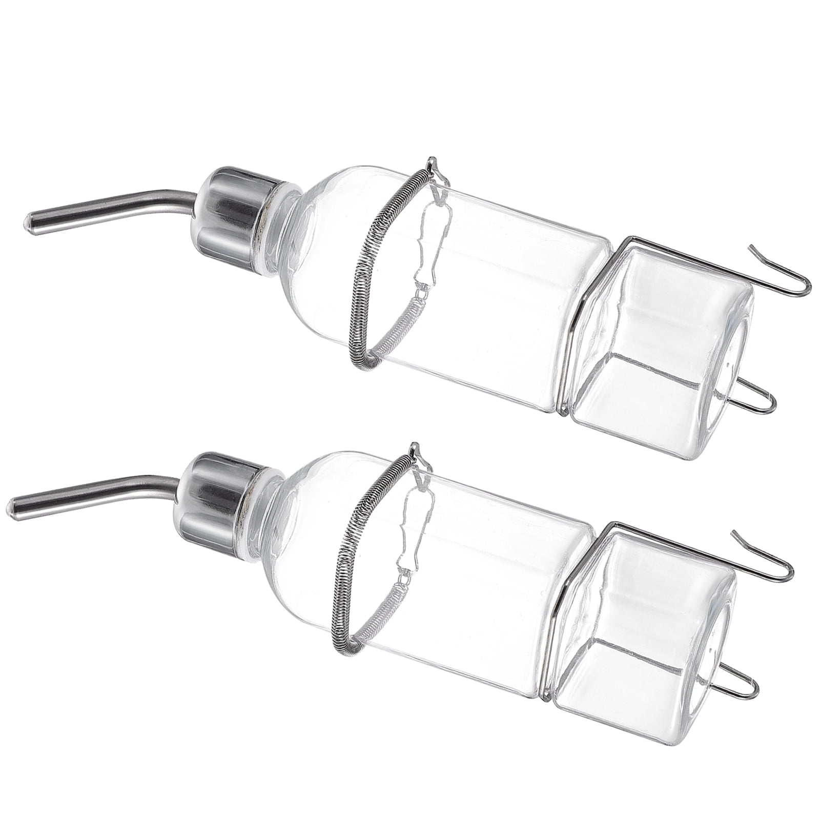 2 Pcs Rabbit Drinker Cup Water Bottle Pet Clear Leak Proof Bottles ...