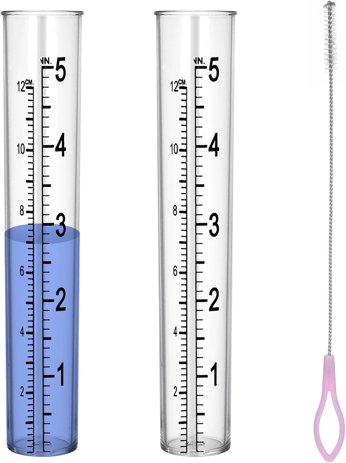 2 Pcs Rain Gauge Replacement Tube for Outdoor, 5 Inch Acrylic Rain ...