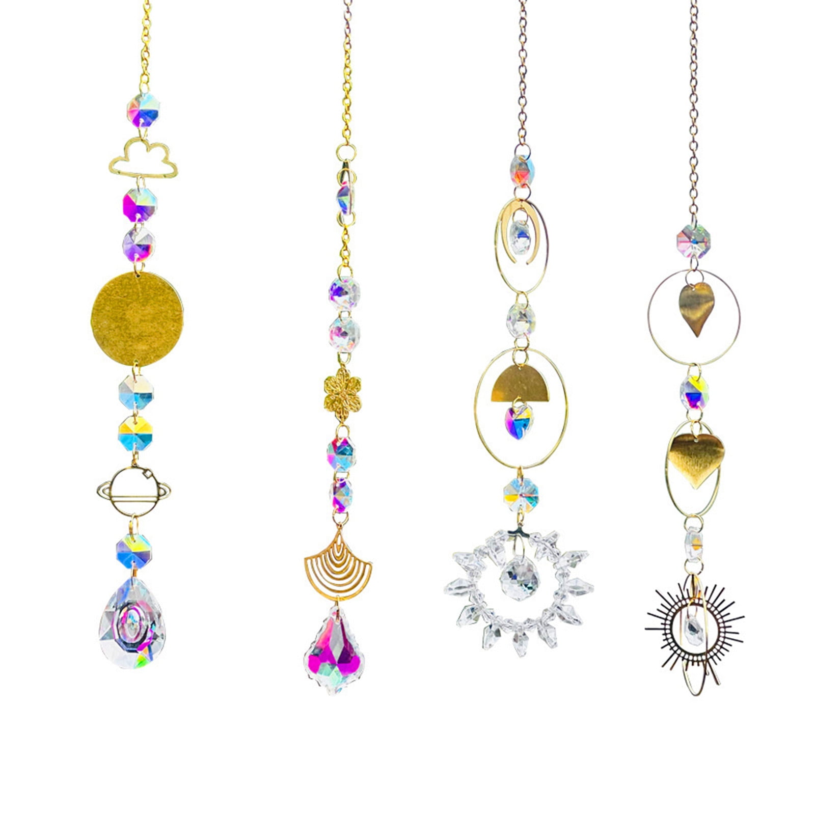 2 Pcs Rainbow Crystal Light Catchers for Windows - Hanging Sun Catchers ...