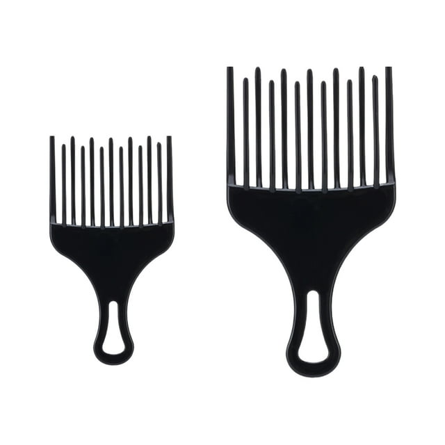 2 Pcs Rake Comb Hair Accessories Wide Tooth Detangler Combs Man Black ...