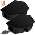 2 Pcs Rat Bait Station with Keys 13.58 x 8.98 x 3.35 Inch Rodent ...