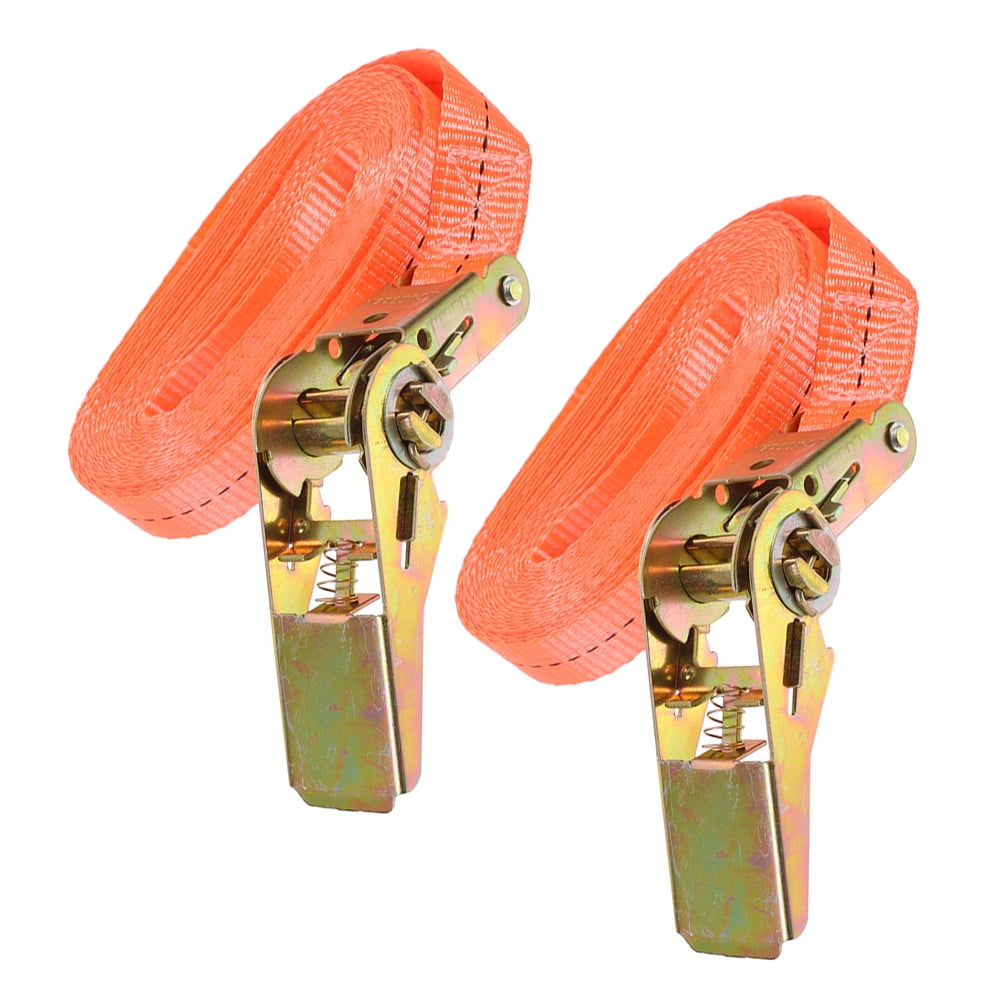 2 Pcs Ratchet Tie Down Straps Lashing Straps Heavy Duty Cam Lock Buckle ...