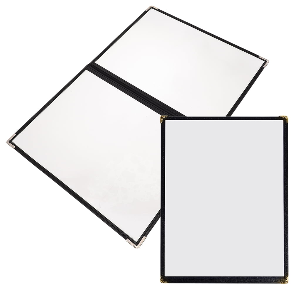 2 Pcs Recipe Folder Restaurant Menu Covers Pvc Binder Transparent ...