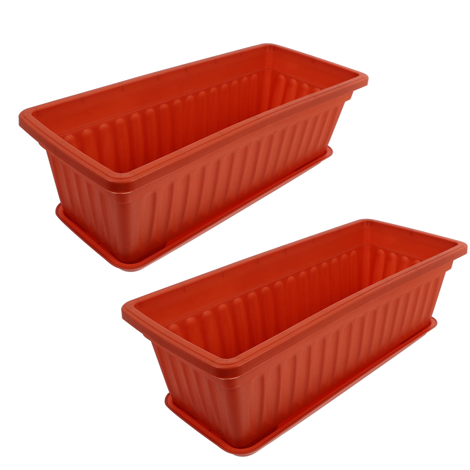 2 Pcs Rectangular Flower Pot Large Outdoor Planting Ponds Basin ...