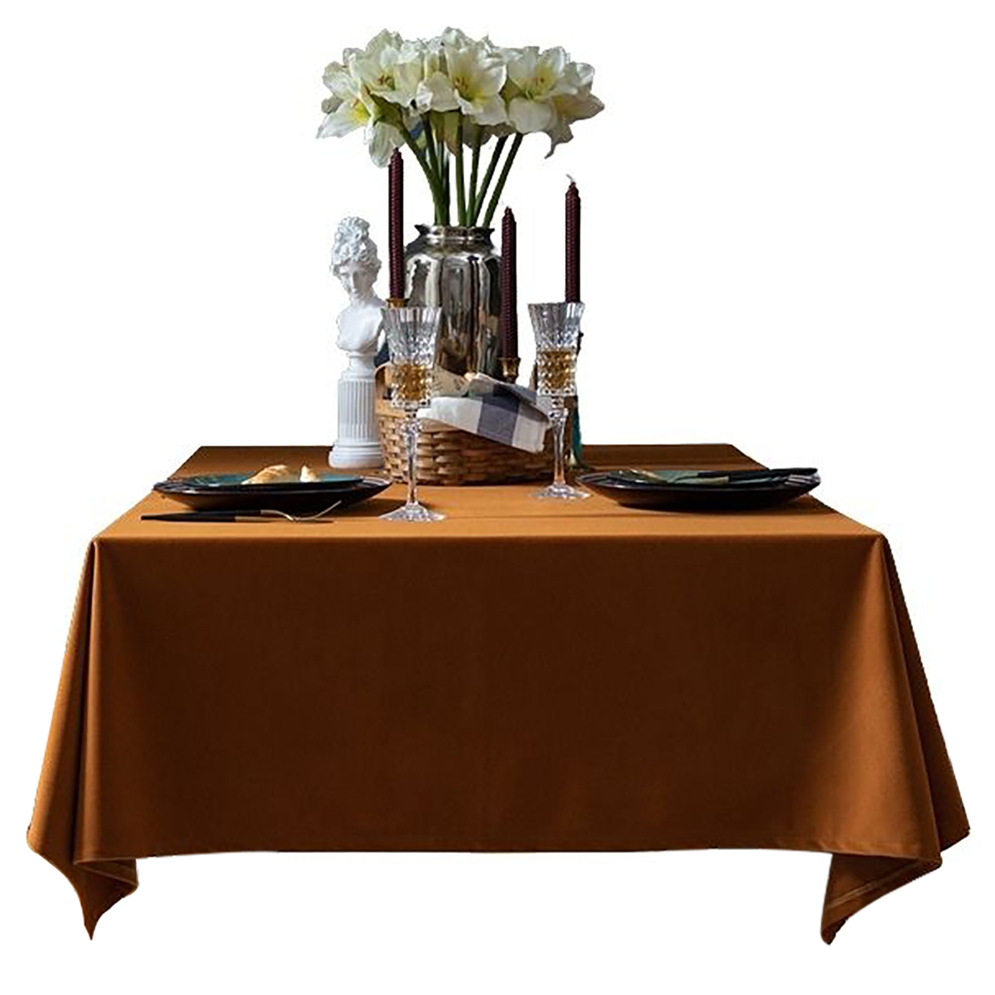 2 Pcs Rectangular Tablecloth,solid Color Silk Velvet Tablecloth ...