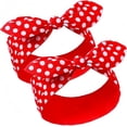 2 Pcs Red Polka Dot Bow Headbands, Vintage Cute Bandana Bow Headbands ...