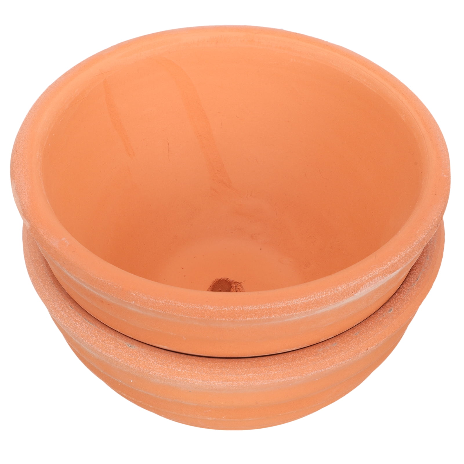 2 Pcs Red Pottery Flowerpot Practical Flower Planting Pot Garden Flower ...