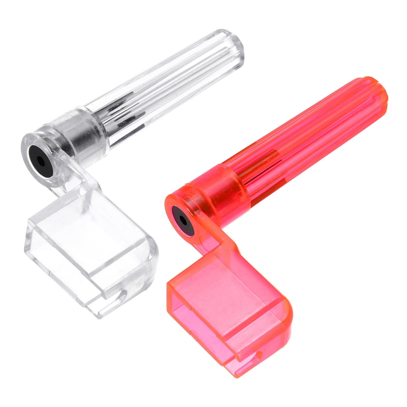2 Pcs Red+Transparent Plastic Guitar String Winder Speed Peg Puller ...
