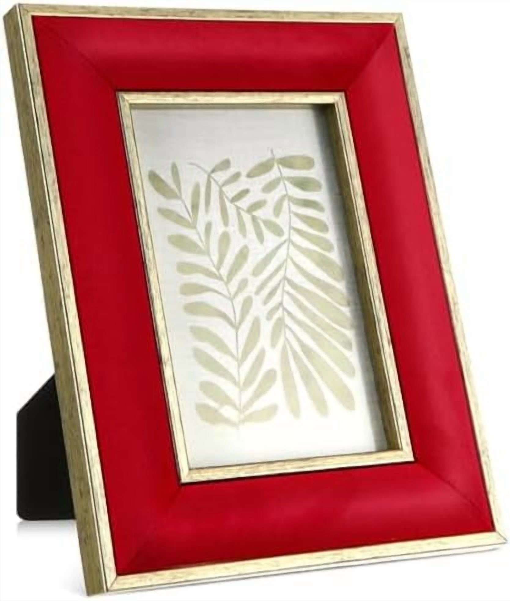 2 Pcs Red Velvet Picture Frame 5 x 7 Inch Vintage Photo Frame with Gold ...