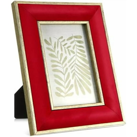 2 Pcs Red Velvet Picture Frame 5 x 7 Inch Vintage Photo Frame with Gold ...