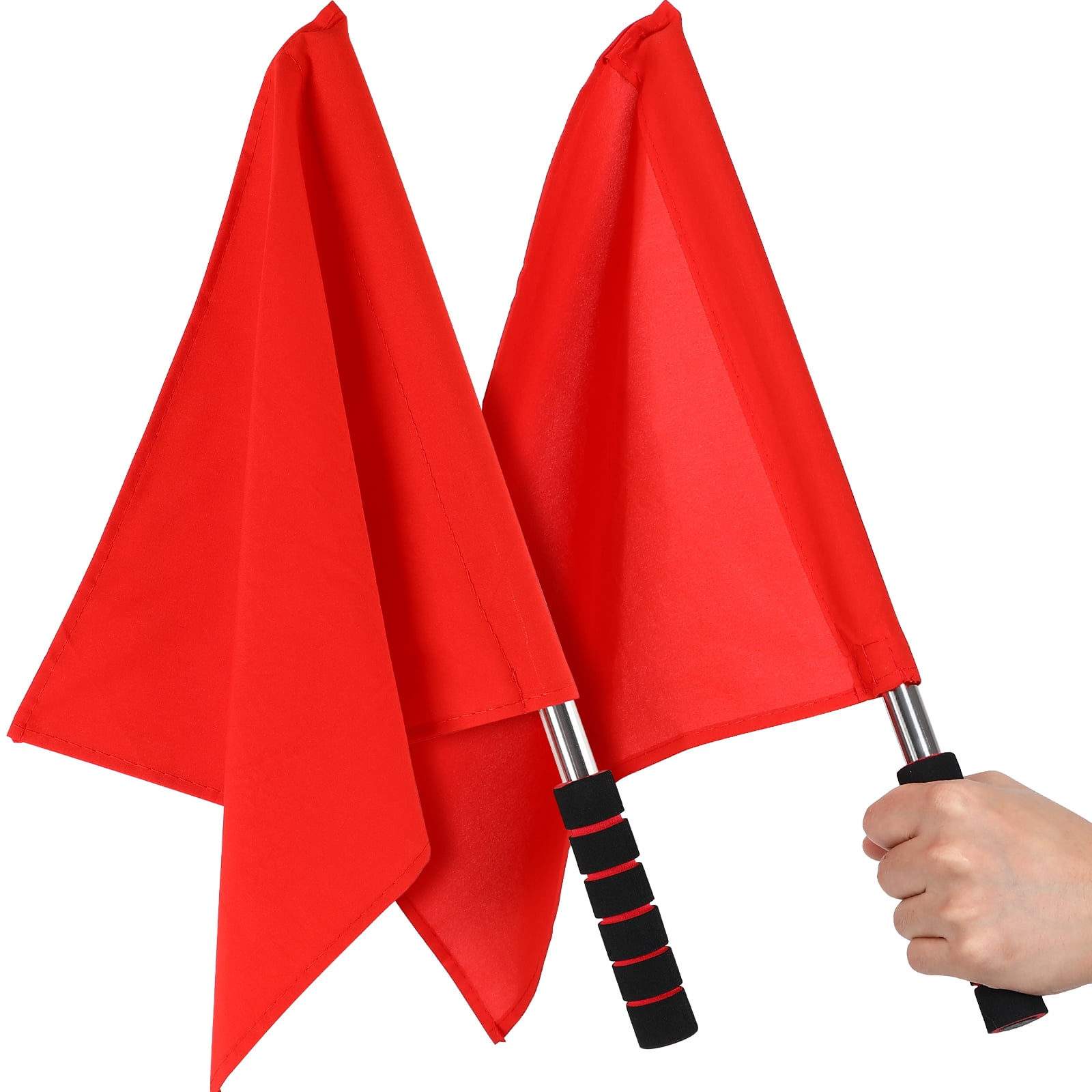 2 Pcs Referee Flags Command Flags Signal Flags Hand Waving Flags for Game Match Competition ...