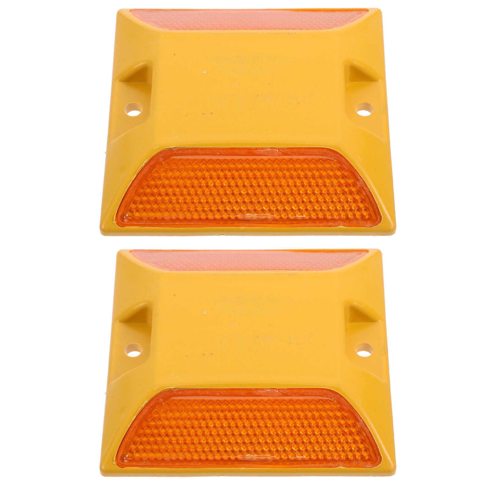 2 Pcs Reflective Plastic Road Signs Pavement Reflector Roadside Studs ...