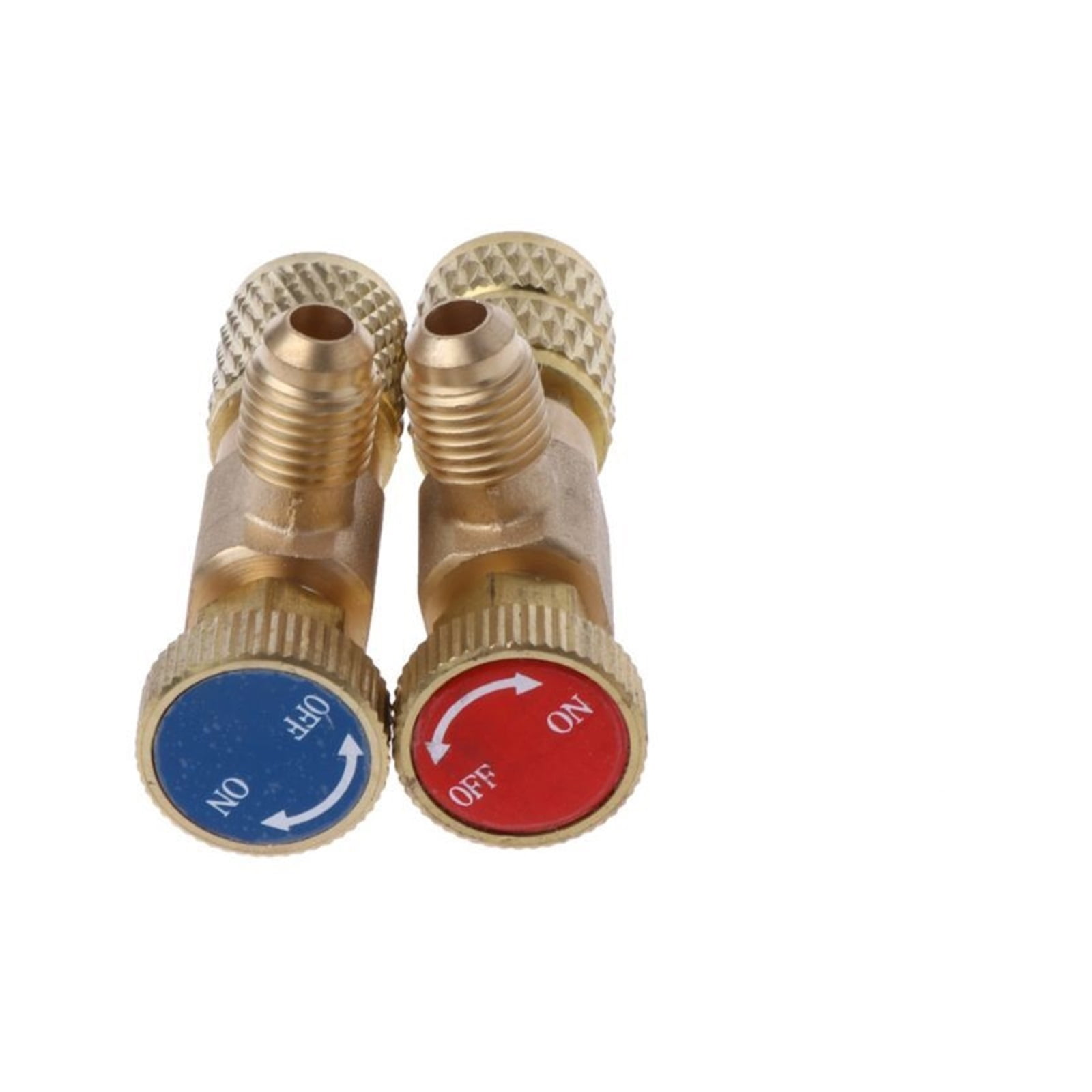 2 Pcs Refrigerant Charging Valve R410A R22 1/4" Safety Adapter Flow Control Ball Valve Air ...