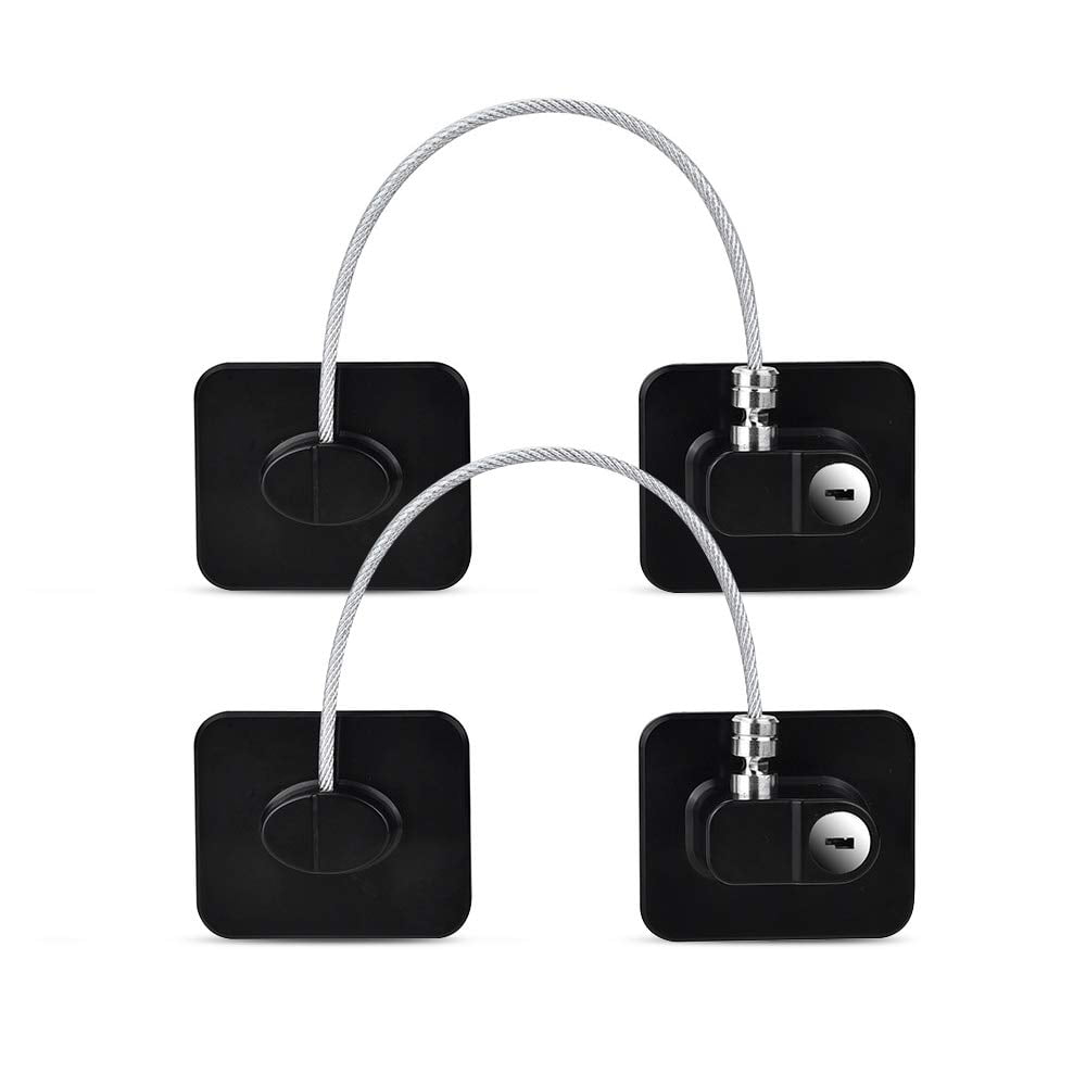 2 Pcs Refrigerator Door Locks, Fridge Lock Stainless Steel Zinc Alloy ...