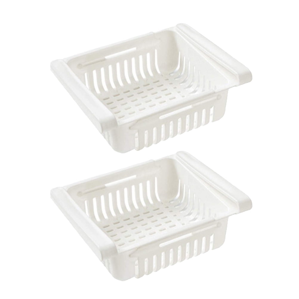 2 Pcs Refrigerator Partition Layer Non-perforating Kitchen Rack Storage ...