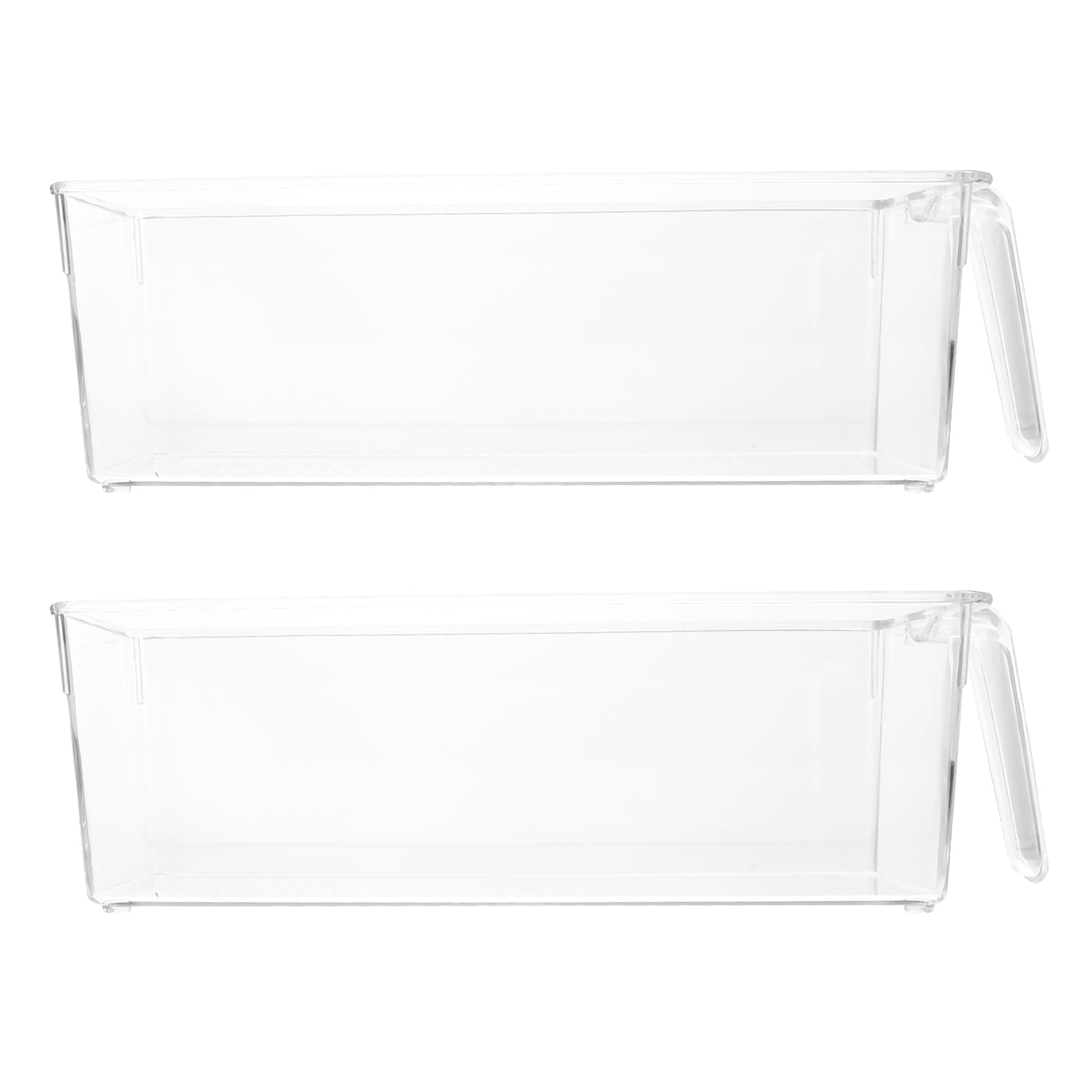 2 Pcs Refrigerator Storage Box Freezer Food Bins Plastic Organizer ...