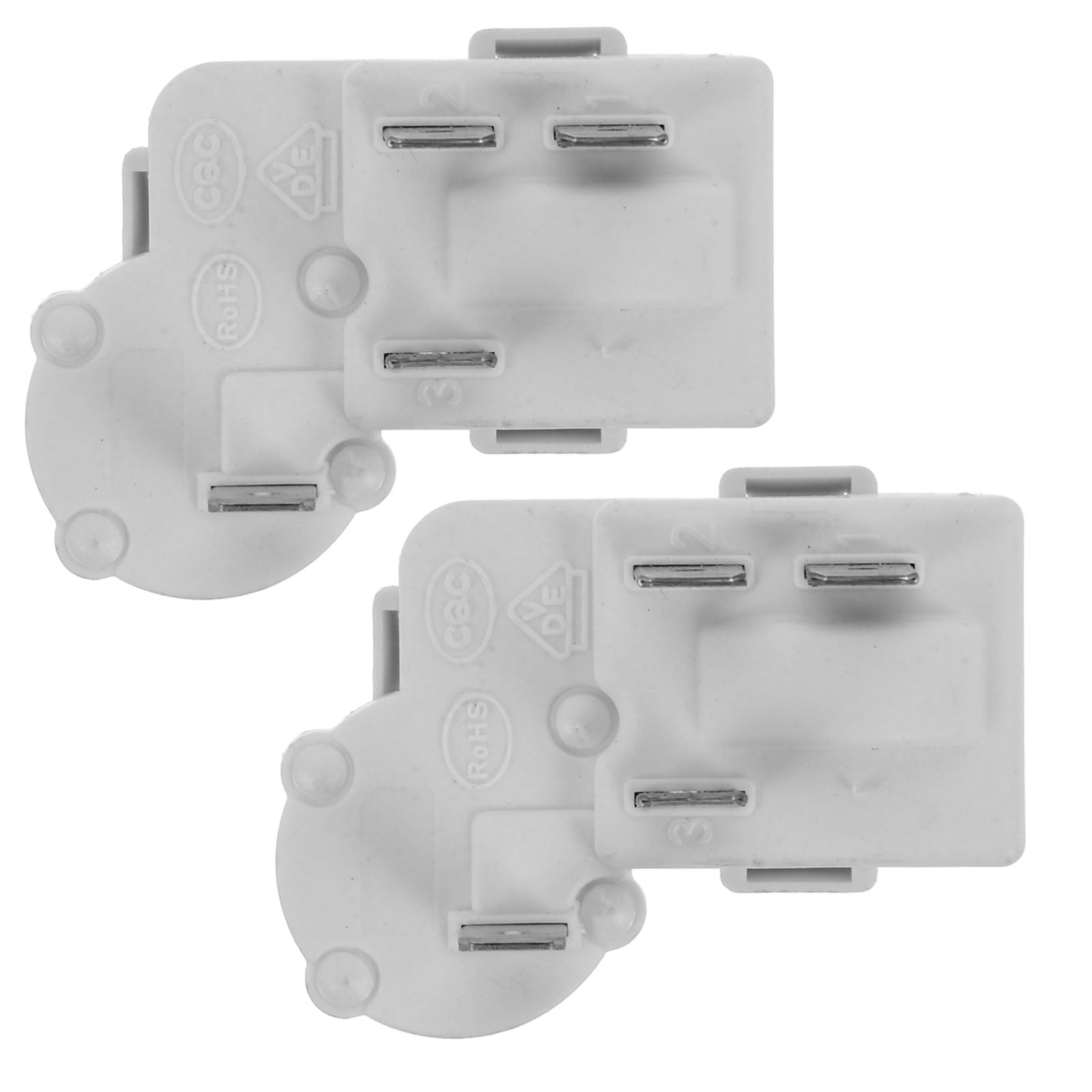 2 Pcs Refrigerator Thermostat Overload Protector 4.50X3.50X2.50CM White ...