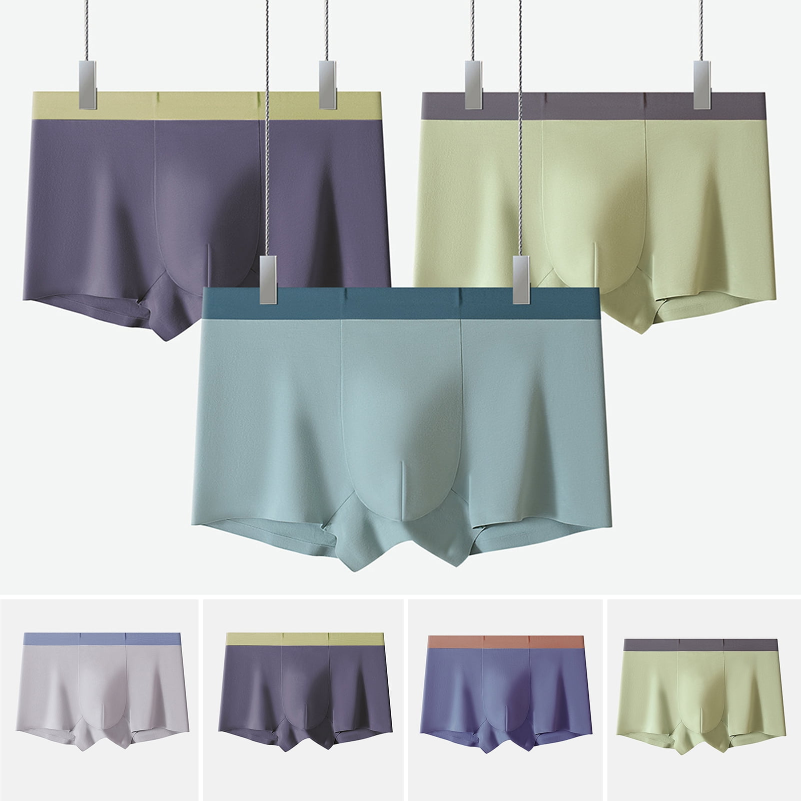 ZenCart Men Boxer Underwear with Elastic Mid-Waist Breathable ...