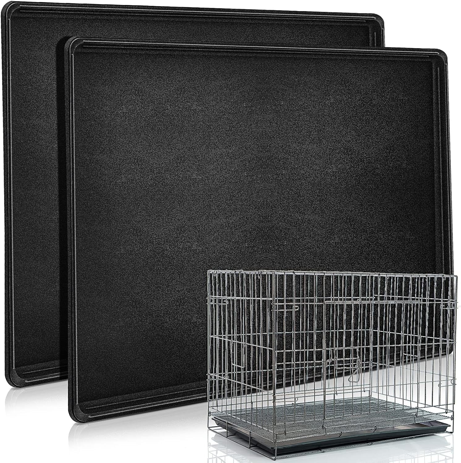 2 Pcs Replacement Dog Crate Pan Dog Crate Tray Kennel Tray Dog Crate ...