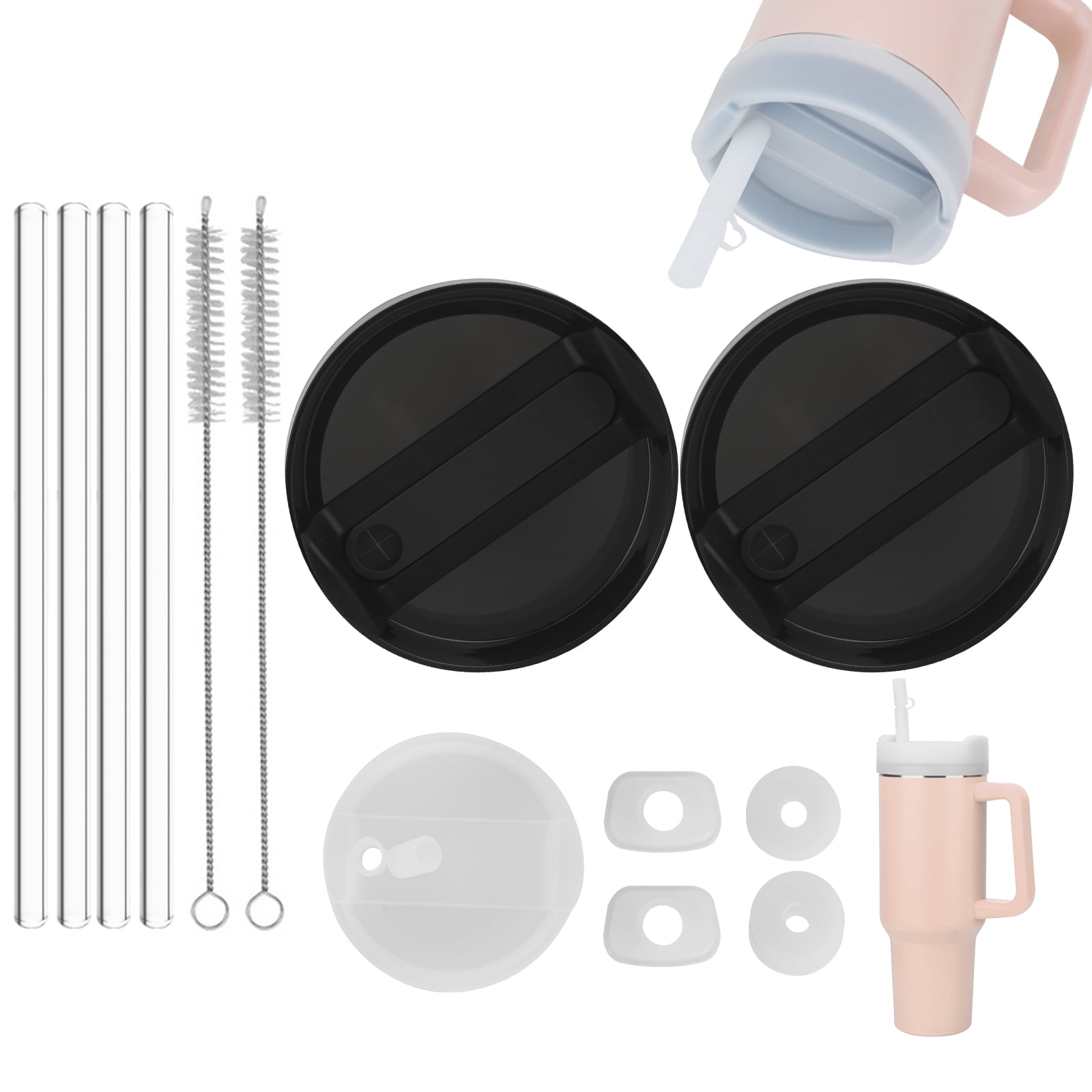 2 Pcs Replacement Lids for Stanley 40 Oz Tumbler, Silicone Spill ...
