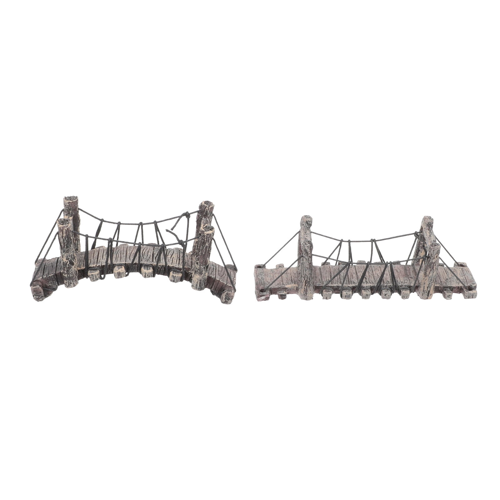 2 Pcs Resin Suspension Bridge Mini Garden Decor Bonsai Decor Bridge ...