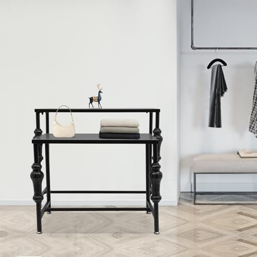 2 Pcs Retail Display Table Black Retail Table Metal Shoe Display Stand ...